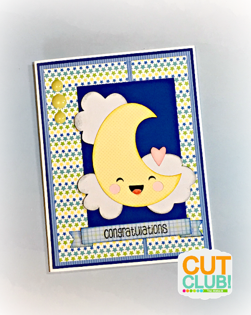SVGCutClub: Congratulations Baby Moon Card