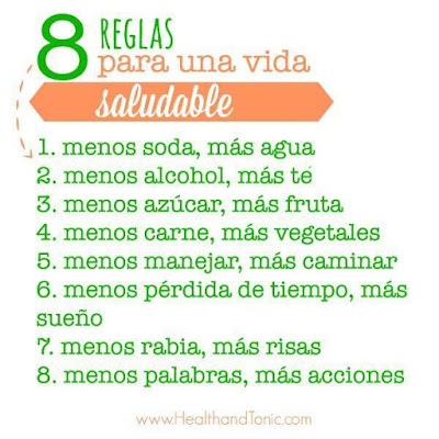 PSICOLOGOS PERU: 8 REGLAS PARA UNA VIDA SALUDABLE