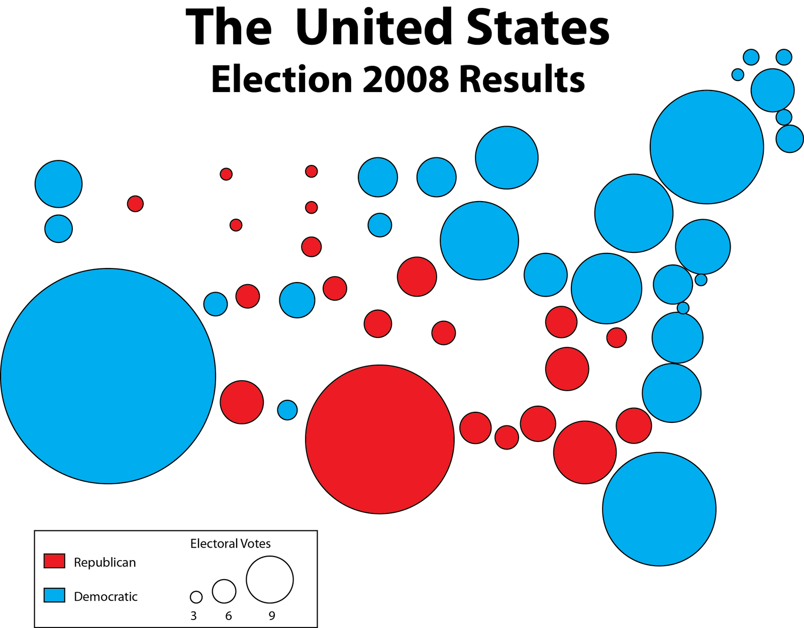 Political Maps and Cartograms: 2008 Electoral Votes And Results