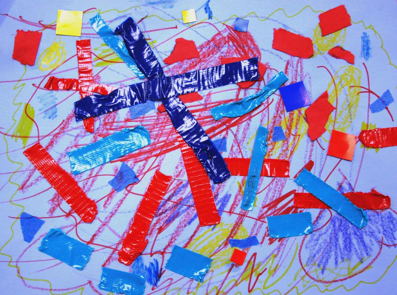 Briargrove Elementary Art Page: Primary Color Mixed-Media Exploration