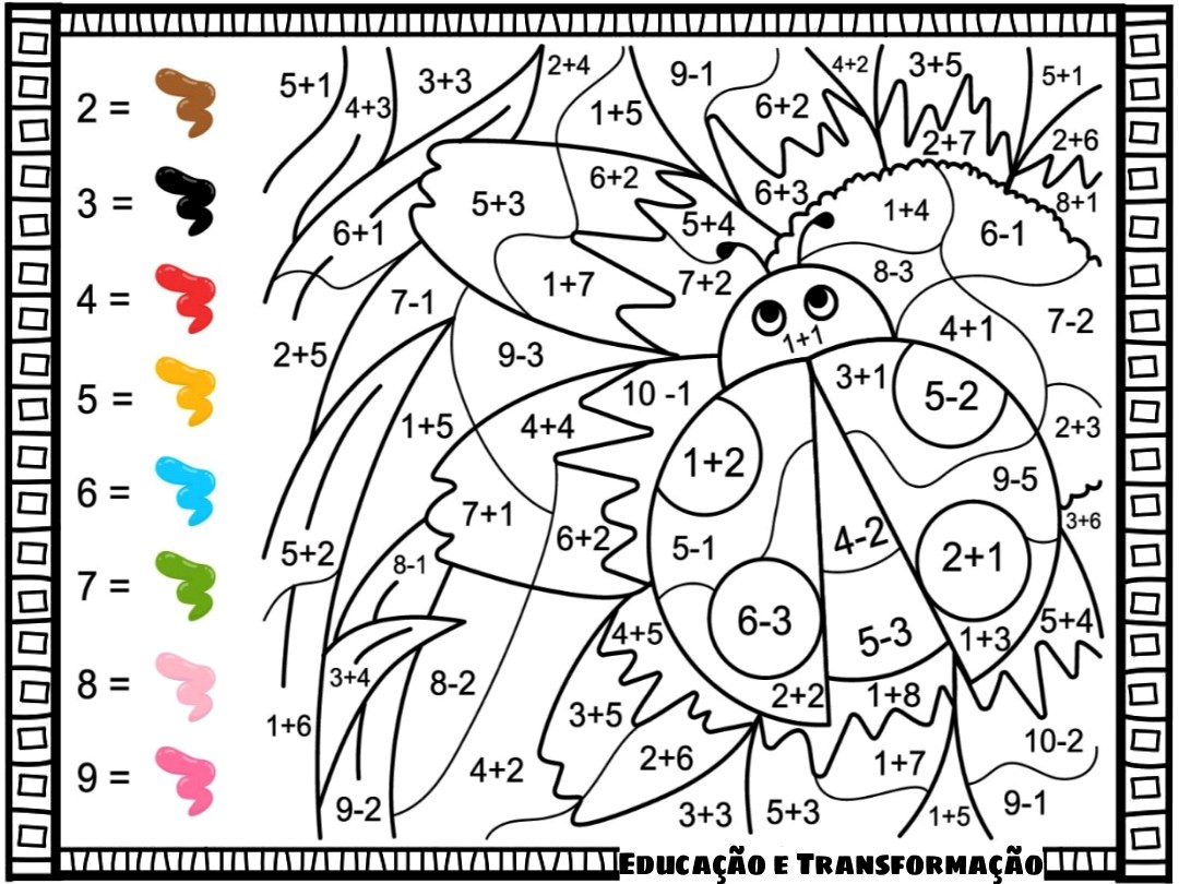 Desenhos Para Colorir Com Legenda De Cores - EDUCA