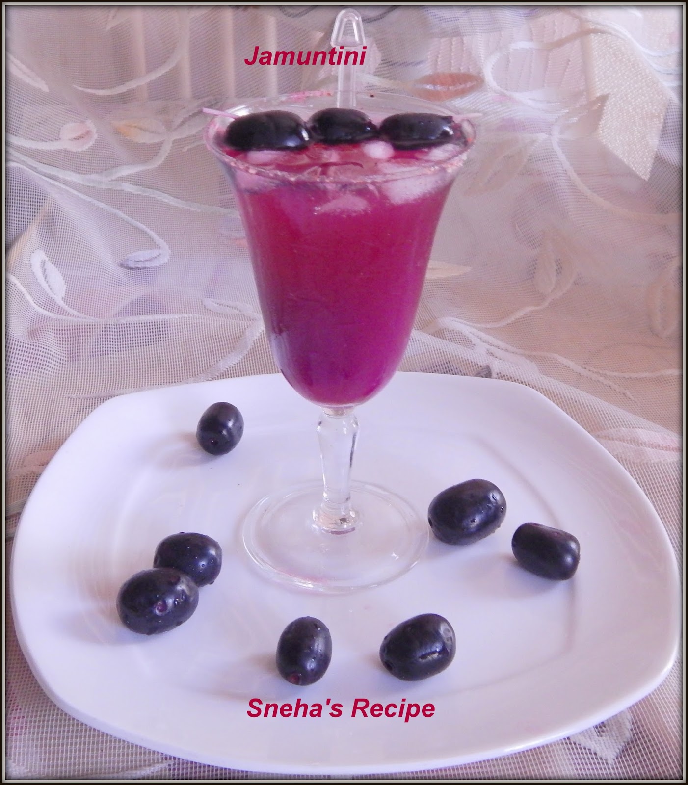 Jamuntini /Jamun With Gin -Cocktail#FoodieExtravaganza - Sneha's Recipe