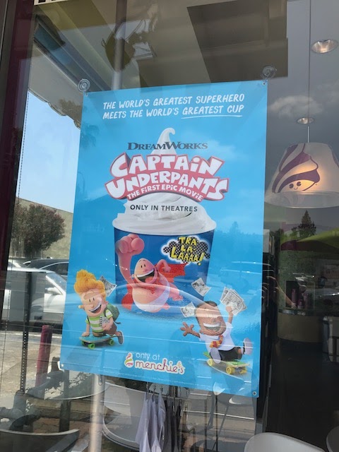 Fro-Yo Girl Speaks: Menchie’s Captain Underpants Cups and Signs