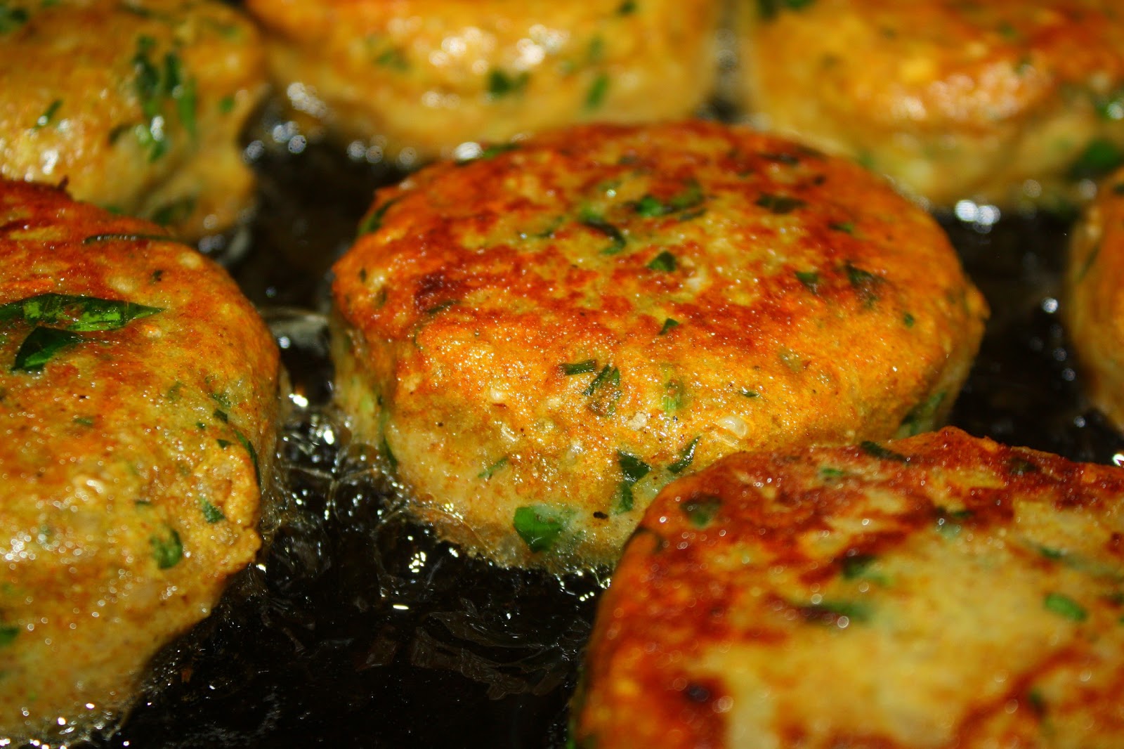Kibbet Batata with Broccoli Cheddar Hashwa and Lentil Salsah