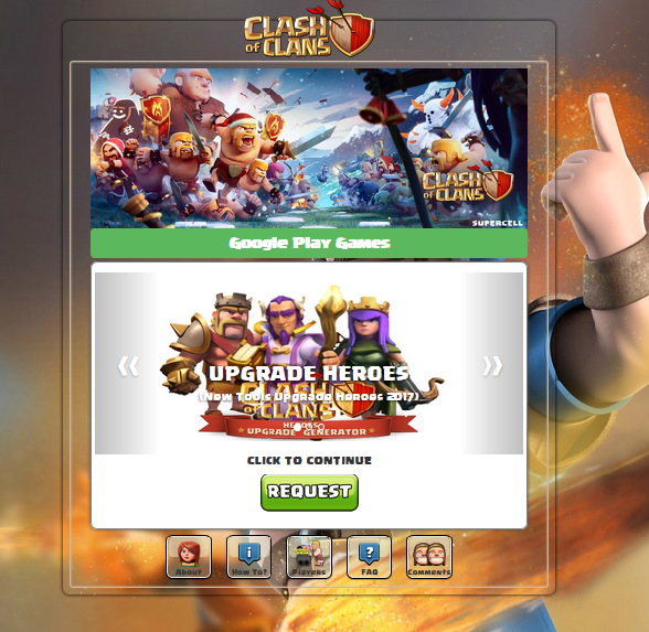 Script Phising Clash Royale Tournament: Script phising clash of clans inject+uphero