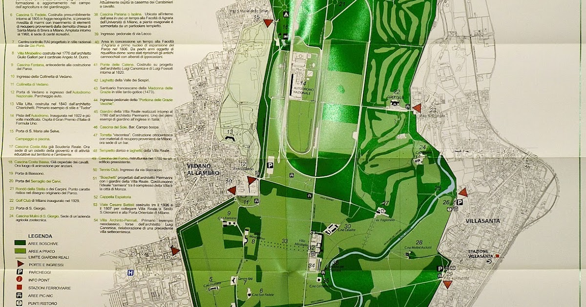 Mappa Monza E Brianza Provincial Park