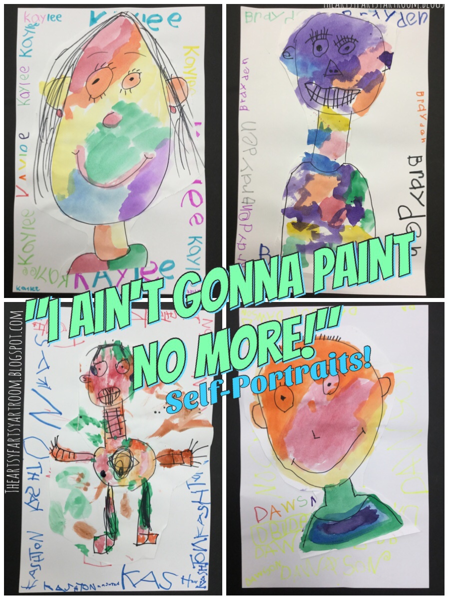 The Artsy Fartsy Art Room: "Ain't Gonna Paint No More" Self-Portraits ...
