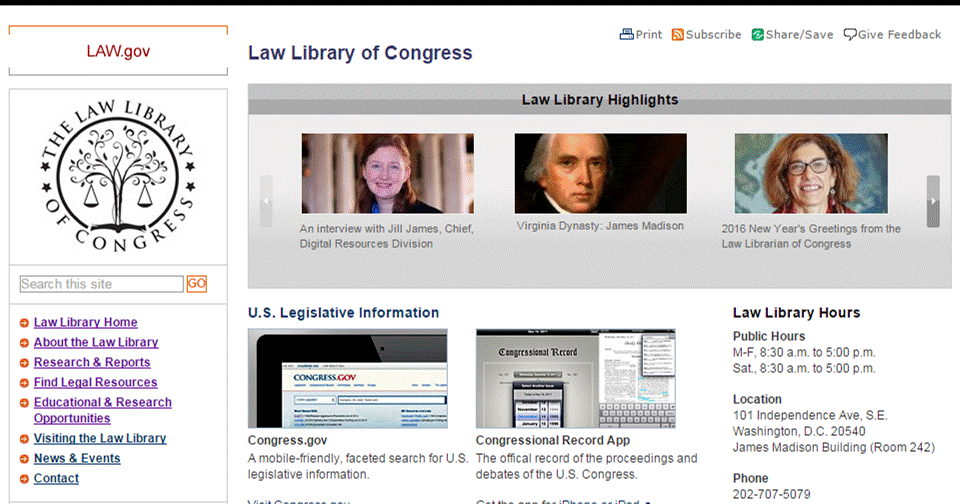 Newark Earthworks Center's Blog: Law Library of Congress
