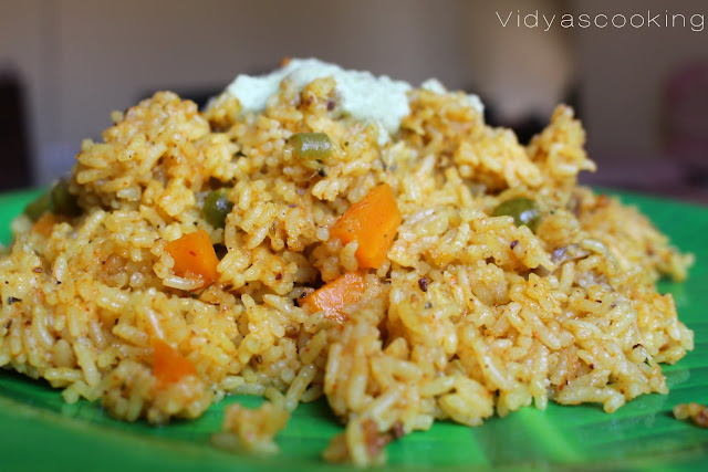 Breakfast Series: Bangalore Style Mixed Vegetable Palav Recipe