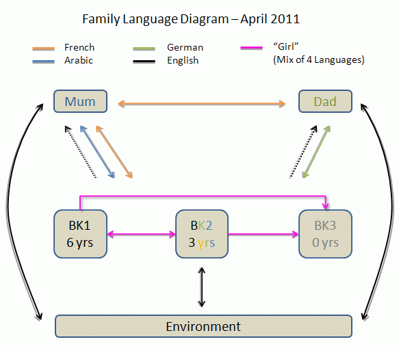 Babelkid - Raising Multilingual Children: Updated Family Language Diagram