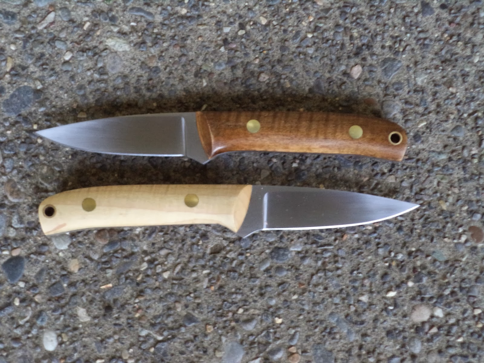 Baumgart Handmade Knives: Curly Maple Knives