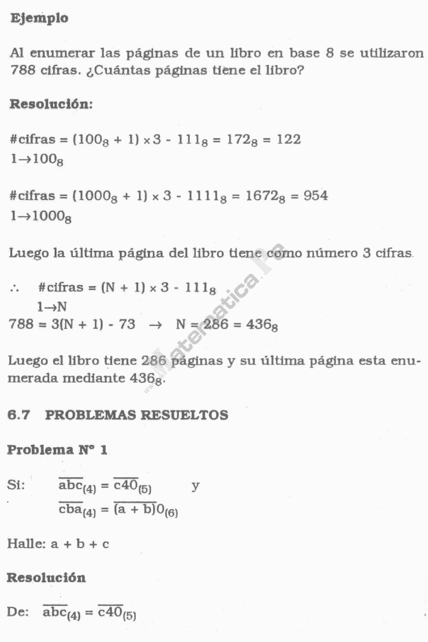TEORÍA DE NUMERACIÓN PROBLEMAS RESUELTOS PDF