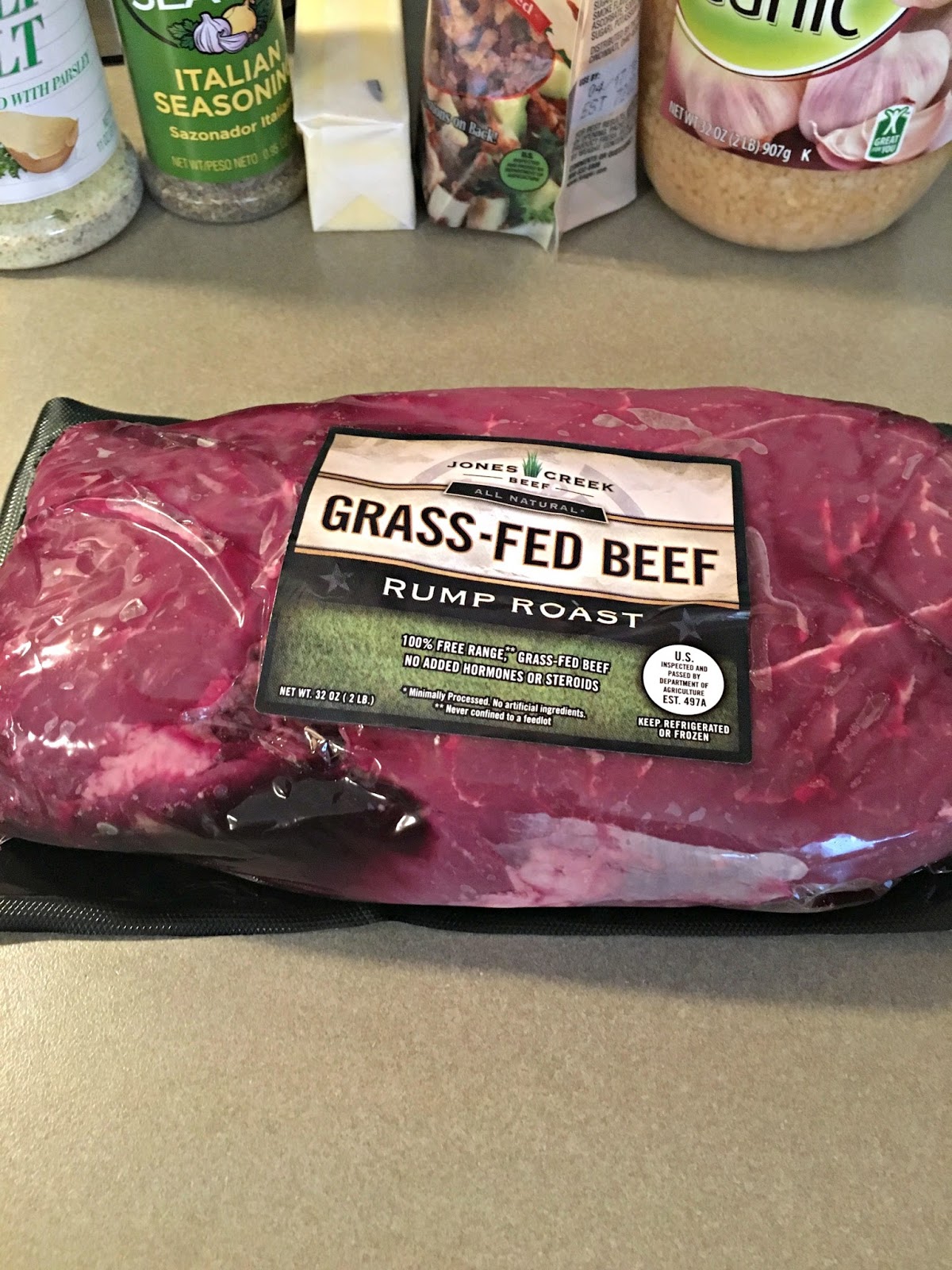 Bacon Garlic Rump Roast and Creamy Dill Potatoes #Recipe - We Got The Funk