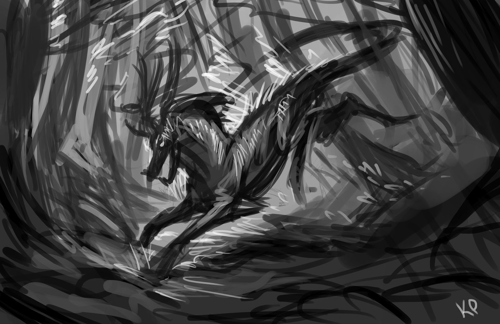 Graphite Dragons: Autumnal Qilin