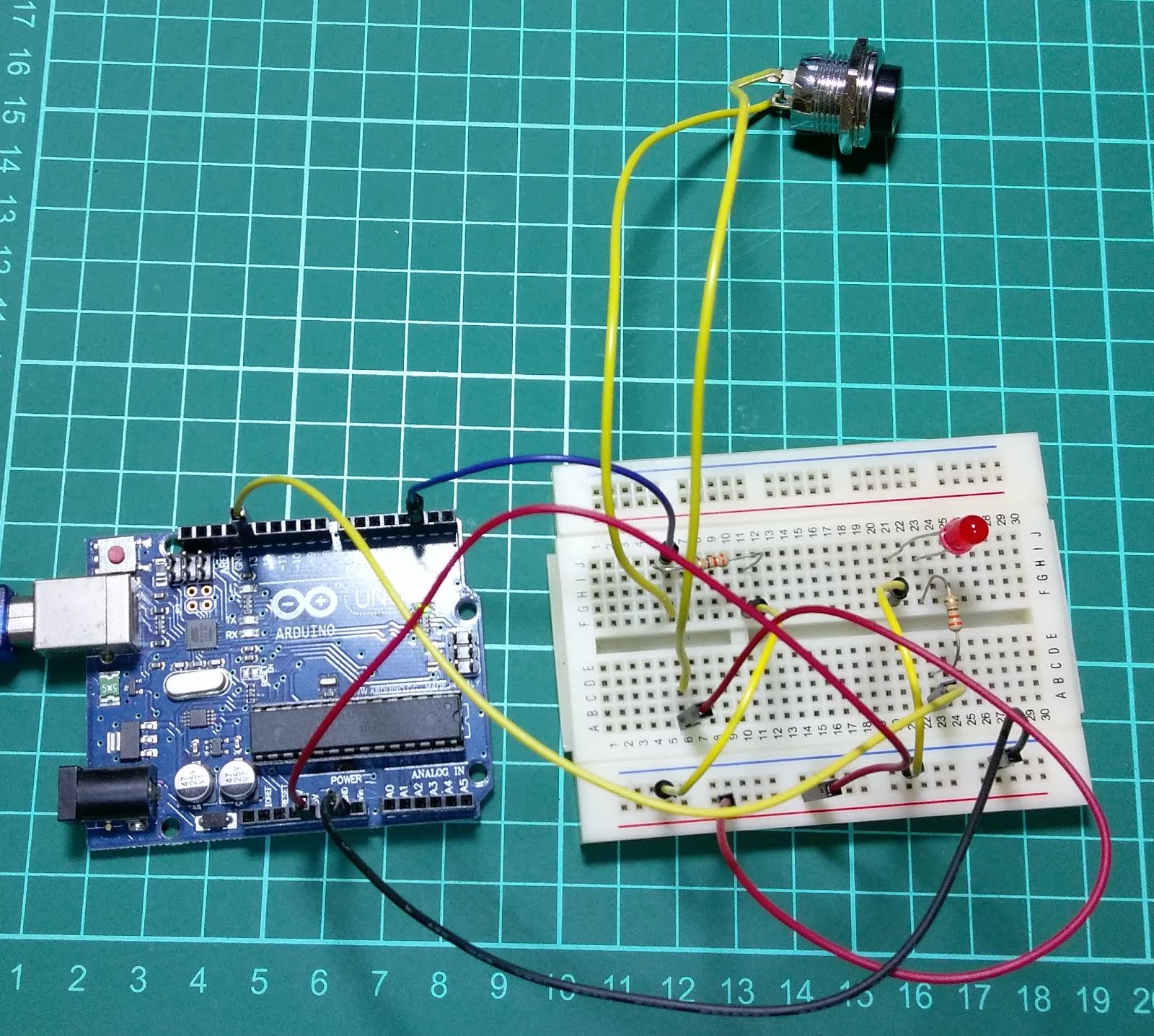 我的手藝diy園地 Arduino專案按鈕開關控制led