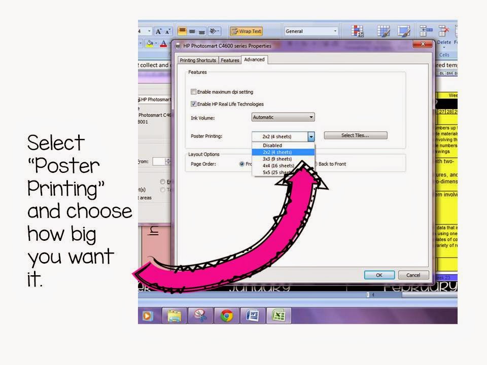 A special kind of class: Bright Idea - Printer different sizes