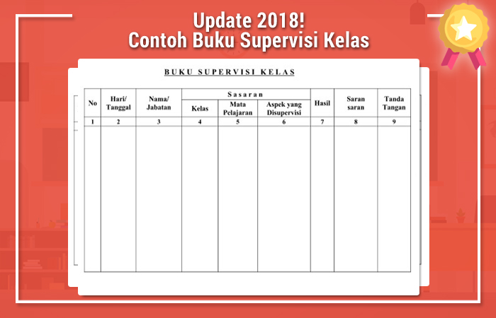 Contoh Format Buku Supervisi Kelas Tahun Aliran 2016-2017 Dengan ...