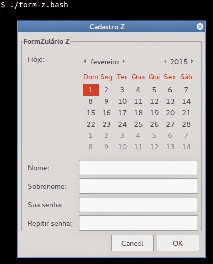 Francisco C Soares: Shell Bash com Zenity