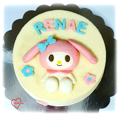 Loving Creations for You: Baby 'My Melody' Vanilla Chiffon Cake