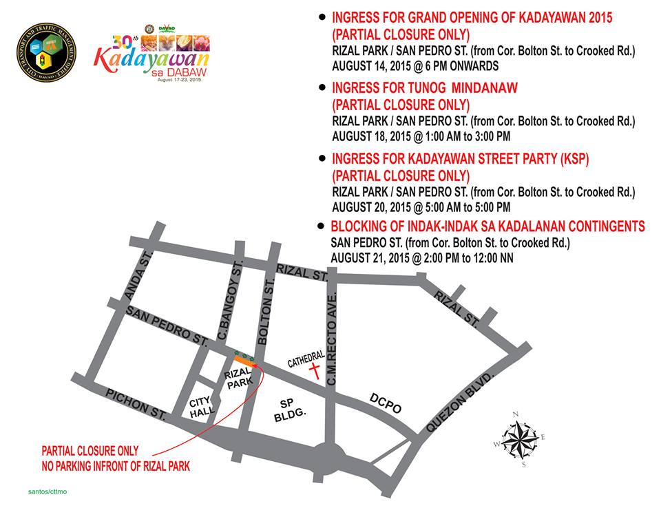 CTTMO Traffic Advisory for 2015 Kadayawan sa Dabaw Activities - Davao ...