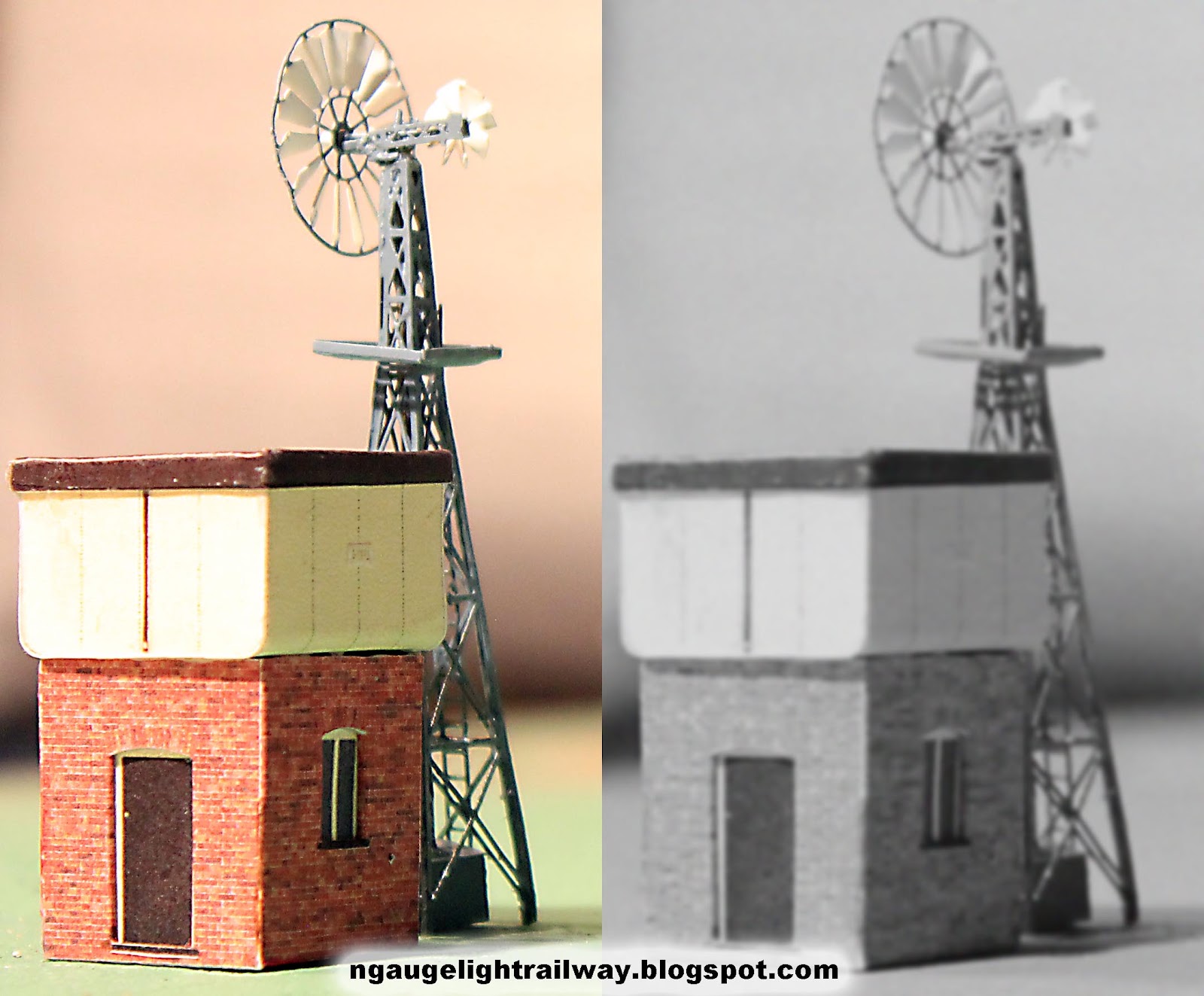 Basingstoke & Alton Light Model Railway N Gauge: Wind Powered Water Pump