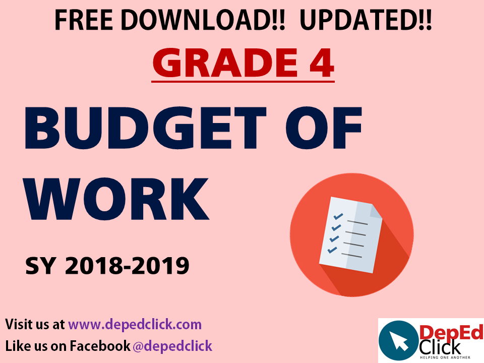 GRADE 4 Budget of Work (BOW) - DepedClick GRADE 4 Budget of Work (BOW) - DepedClick