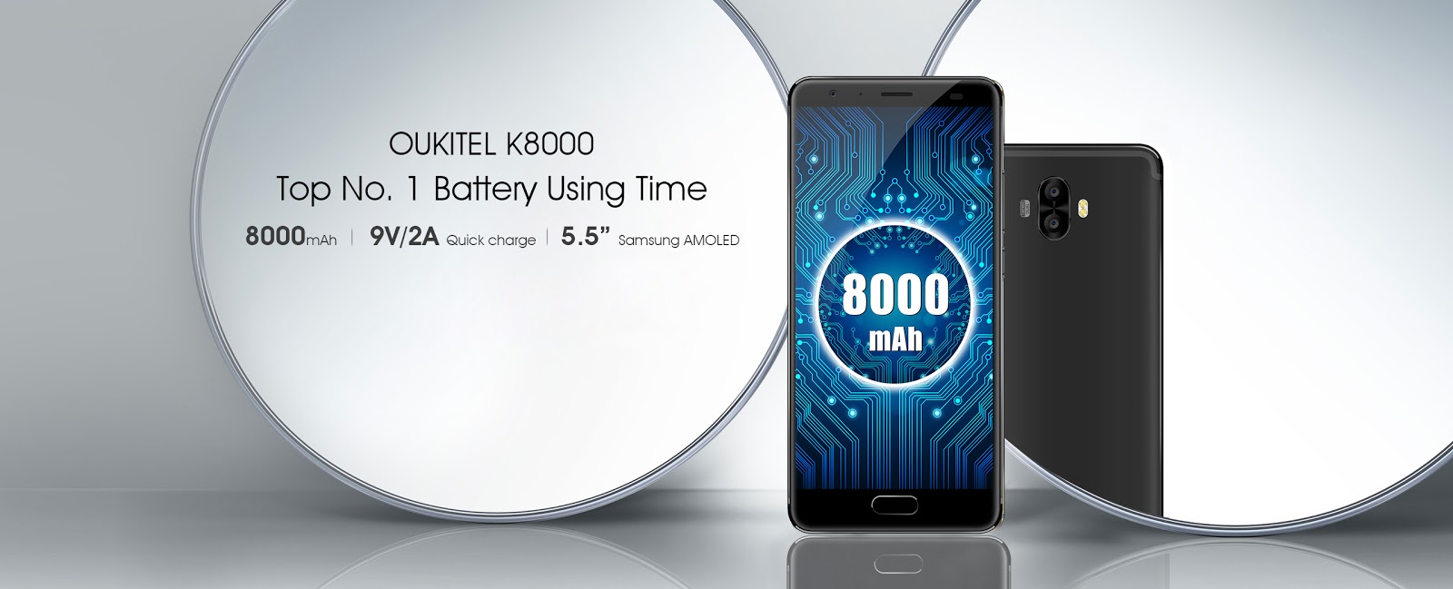 The world's first 8000mAh battery Smartphone - Oukitel K8000