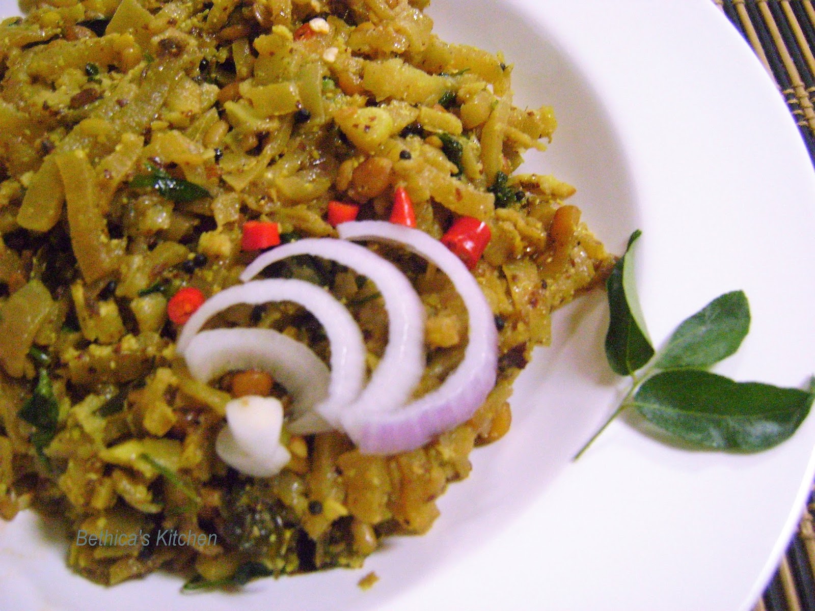 Bethica's Kitchen Flavours: Arati Davva Kura (Banana Stem Curry ...