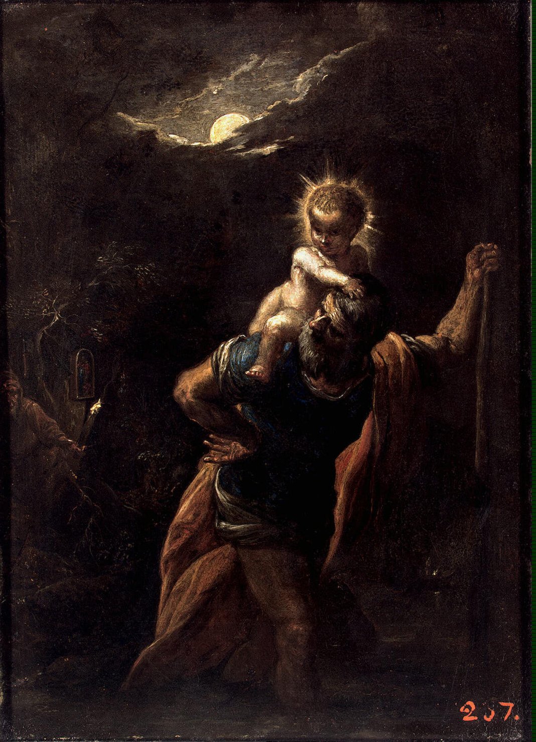 Saint Christopher - Adam Elsheimer | Endless Paintings