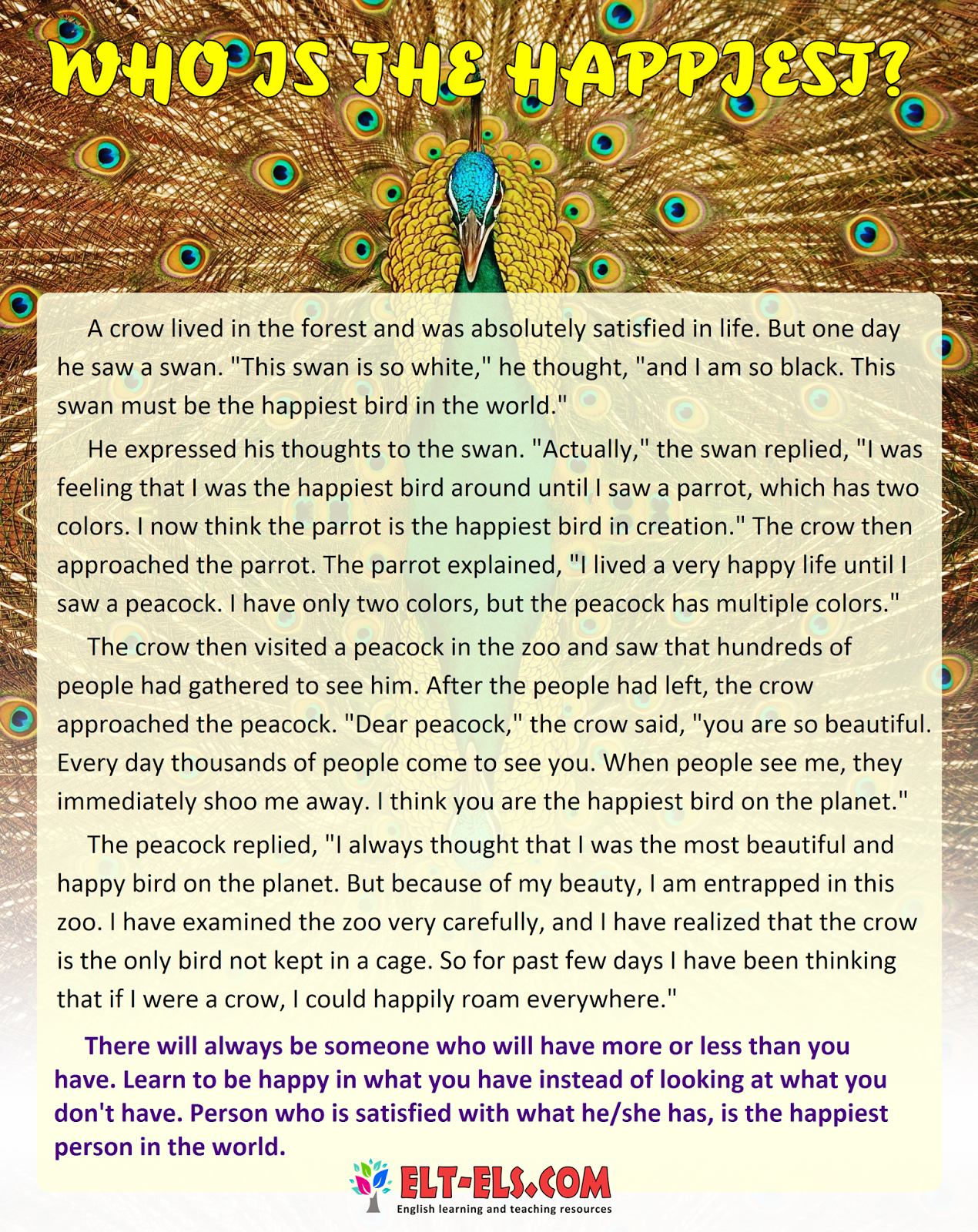 Who is the happiest? | www.elt-els.com