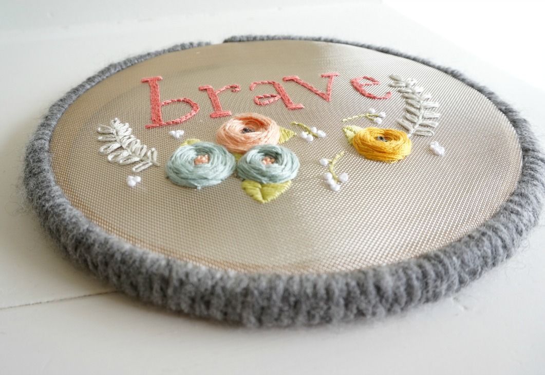 Embroidered Mesh Word Art for Nursery - Ameroonie Designs