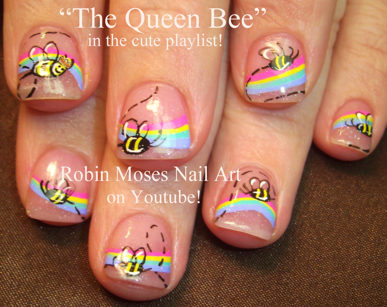 Nail Art by Robin Moses: CUTE Spring Honey Bee Nails 2018! | Bumblebee ...