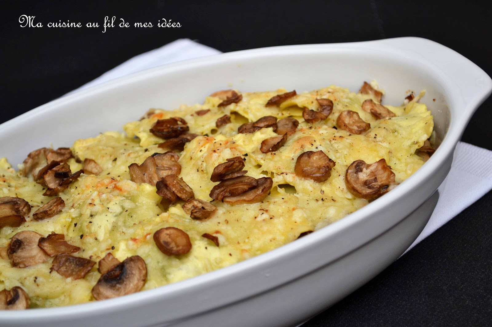 Ma cuisine au fil de mes idées...: Gratin de raviolis ricotta-basilic ...