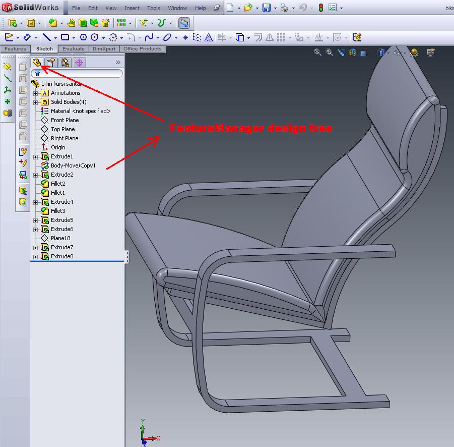 FeatureManager Design Tree - DESIGN SOLID 3DMAX SKETCHUP