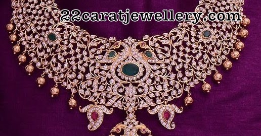 Closed Setting Diamond Necklaces - Jewellery Designs