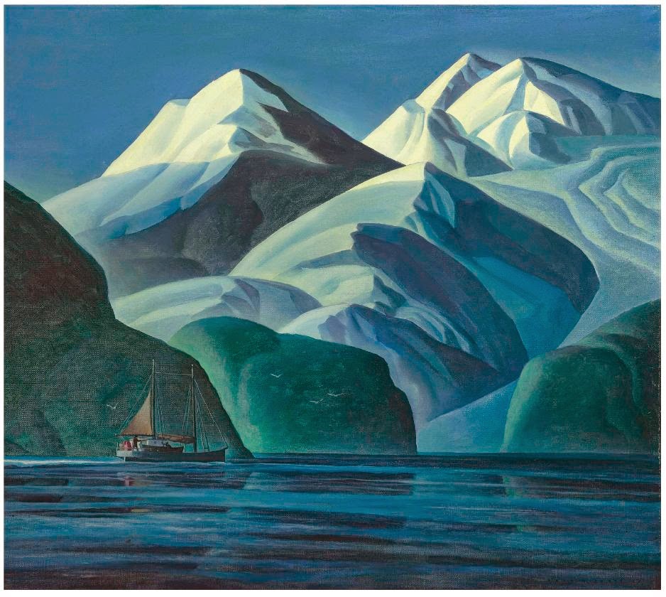 Dale William Nichols (1904-1995) . Amidst the Glaciers. Oil on canvas ...