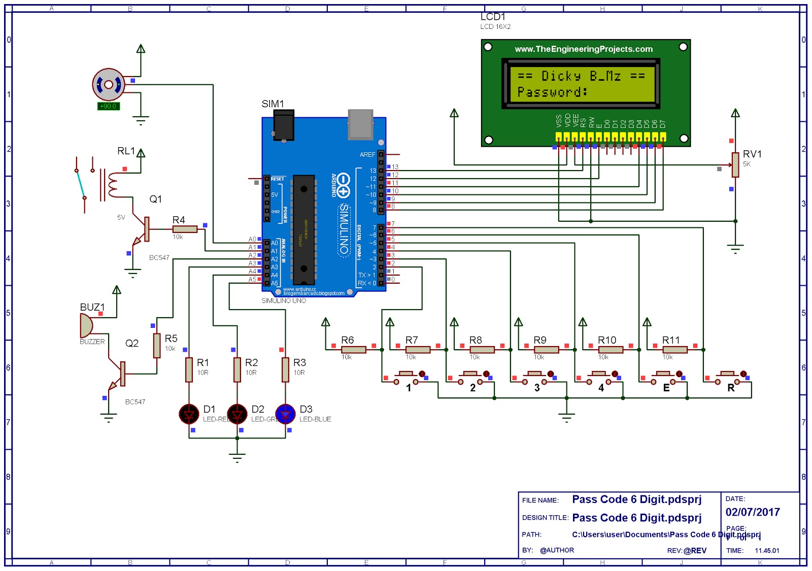 Arduino Keypad Password 6 Digit - Dicky B_Mz