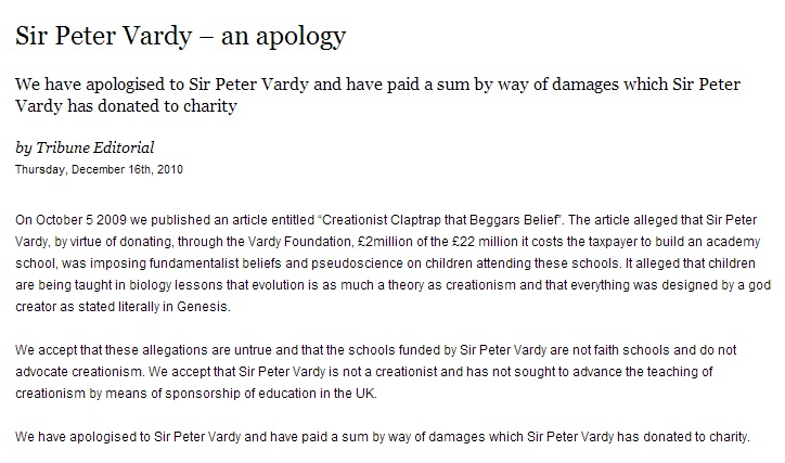 The Faith Fruitcake: The curious case of Peter Vardy