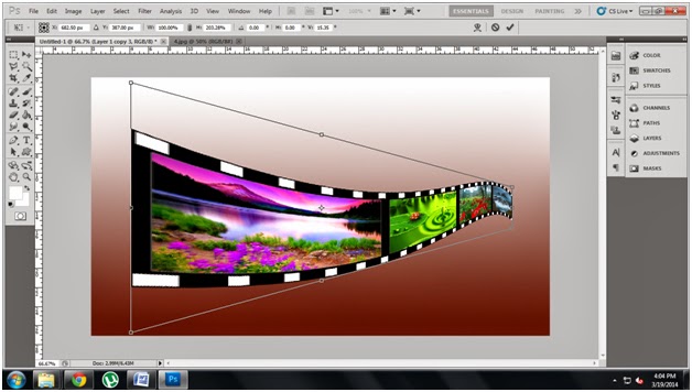 3D Film Roll Eeffect Using Photoshop