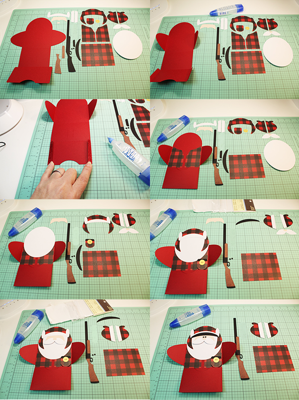 JMRush Designs: Hunter Santa Hug Gift Card Holder