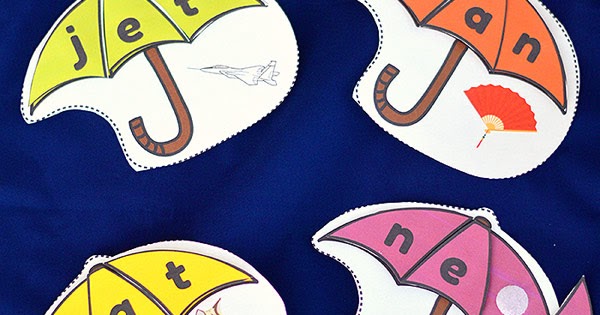 Umbrella CVC Matching Activity | Totschooling - Toddler, Preschool ...