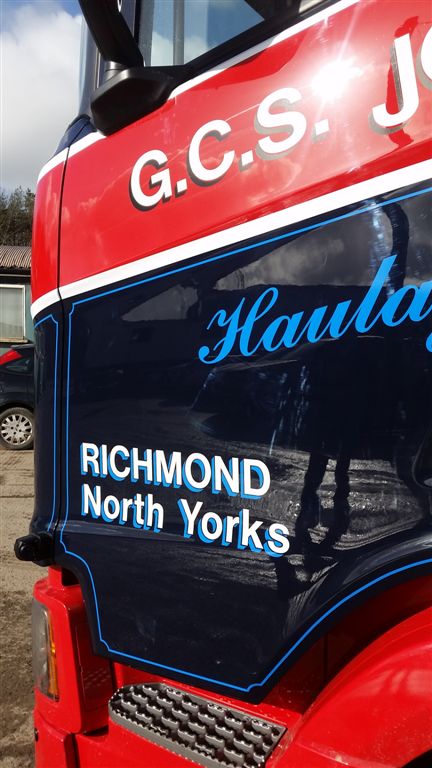 The Green I Signs Blog: Scania R500 truck graphics for GCS Johnson's ...