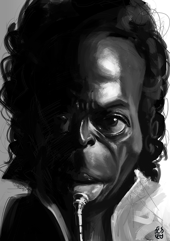超似顏繪/Joe's Caricature: Caricature Miles Davis
