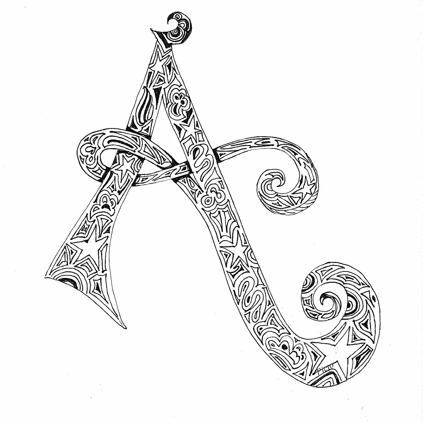 Handcrafted by Picto: I is for Ink & Initials