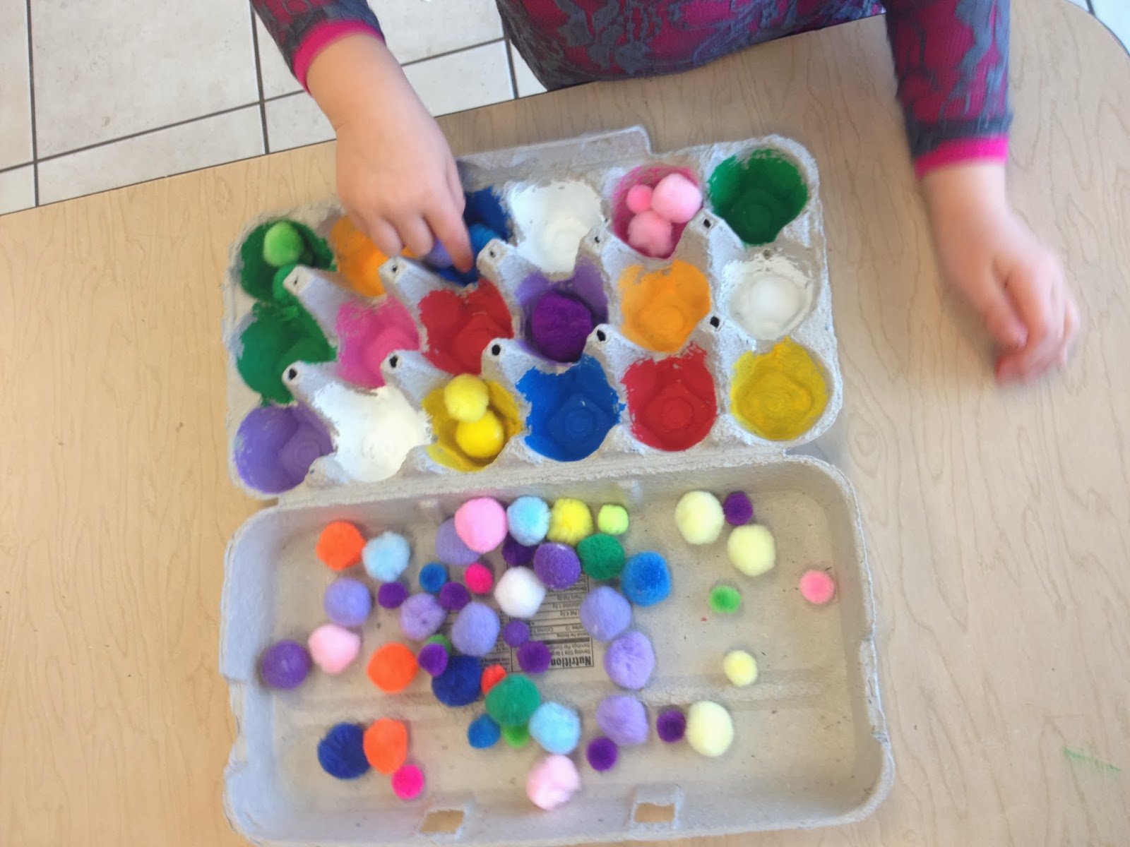 Time for Play: Pom-Pom Coloring Matching