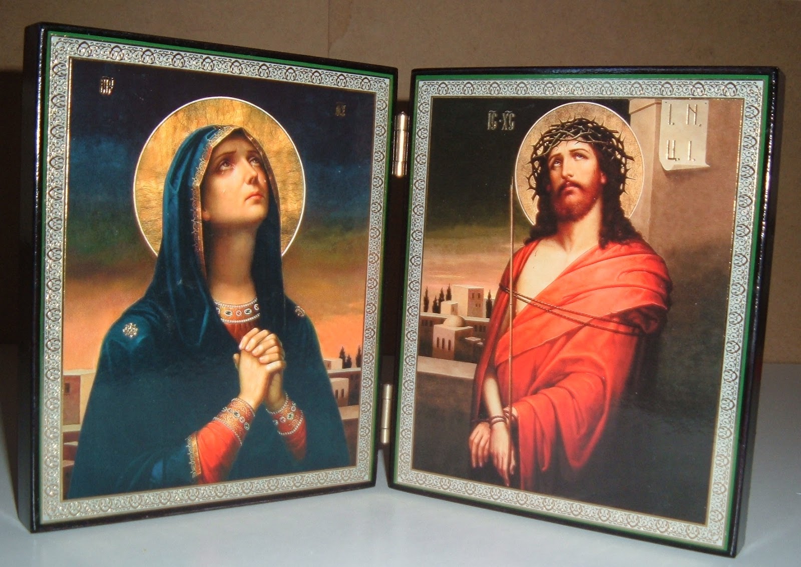 ramonashop-iconart2: Icoana diptica Tanguirea Maicii Domnului +Iisus ...