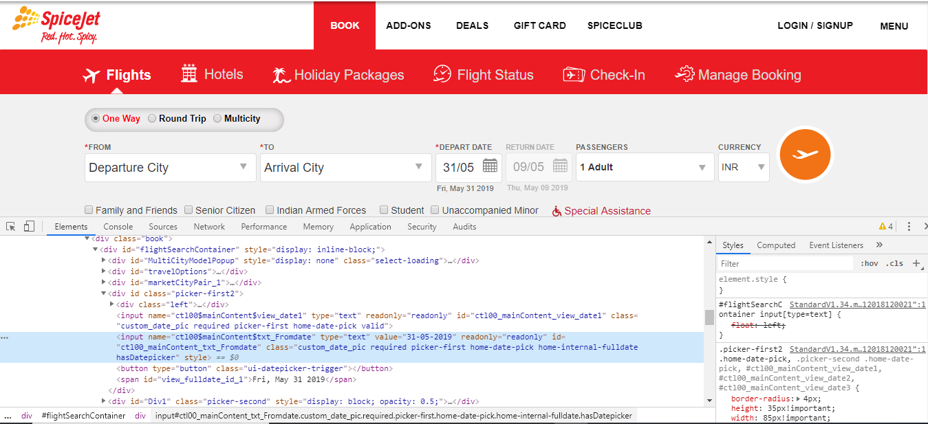How to handle calendar or date picker using JavascriptExecutor?