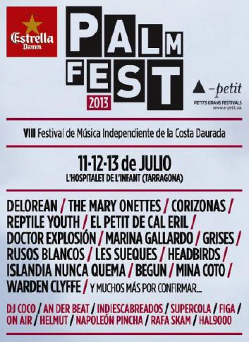 Cartel definitivo Palmfest 2013 / 11, 12 y 13 de julio en el Puerto ...