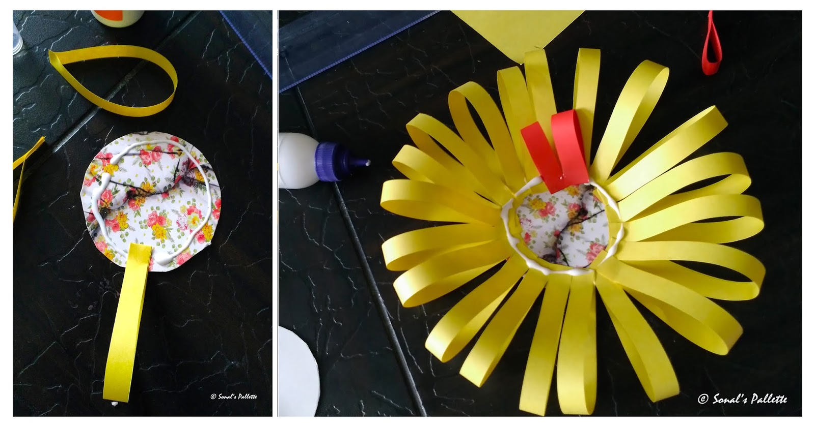 Sonal's Pallette: Paper Strips Flower