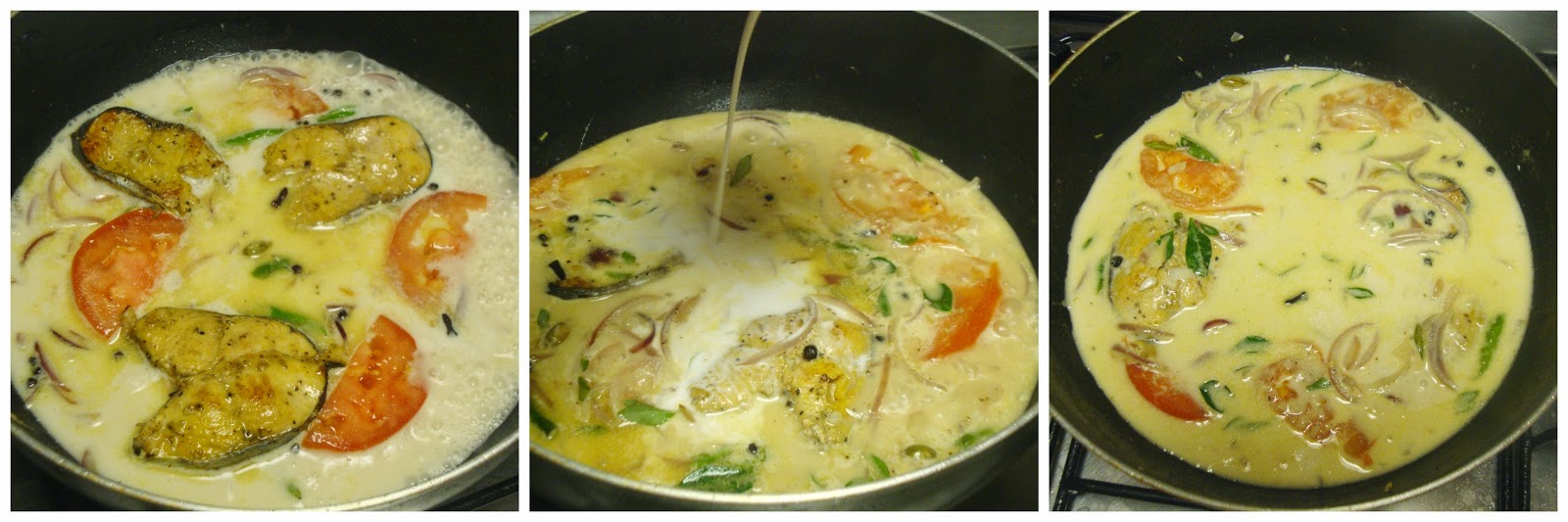 Poornima's Cook Book: Fish Moilee / Meen Molee - Kerala Style Fish Stew